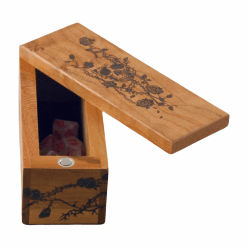 Cherry Dice Vault with Skull and Roses – Dragon Armor Games