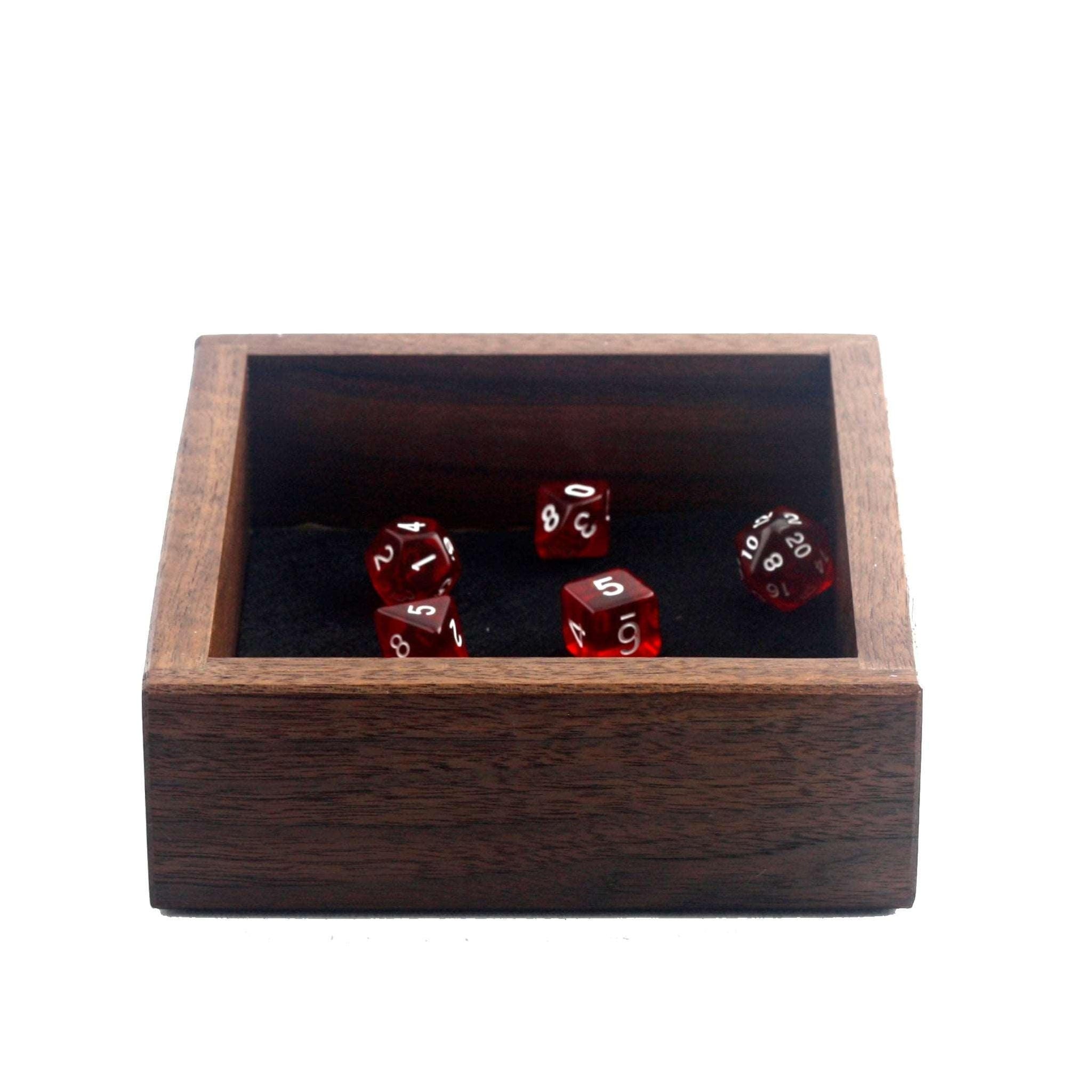 Walnut Small Dice Tray – Dragon Armor Games